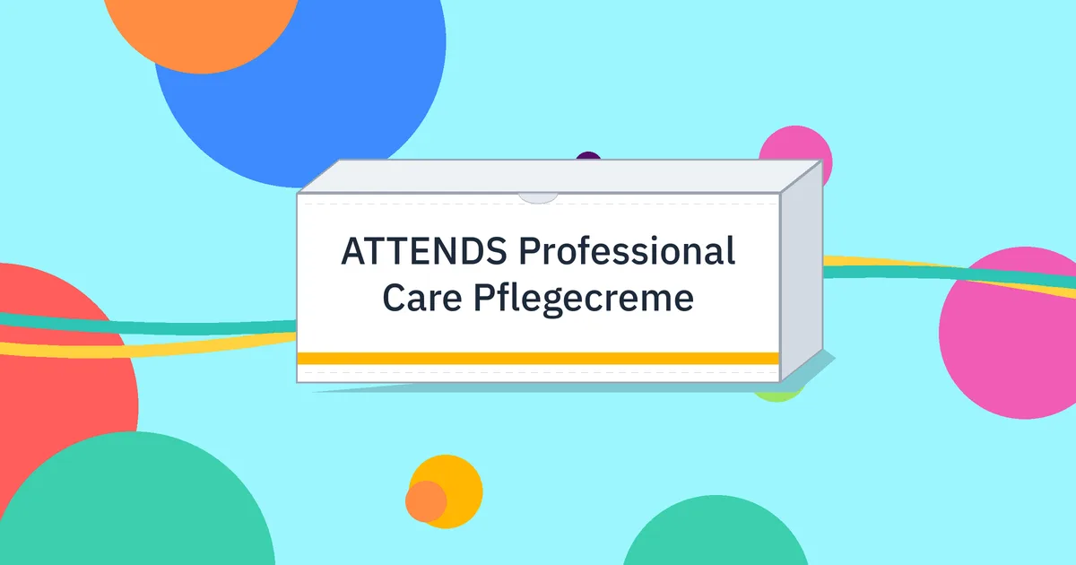Symbolbild: Packung mit der Aufschrift ATTENDS Professional Care Pflegecreme (PZN 11517321) – Verfügbarkeit und Bezug in Apotheken in Frankfurt am Main