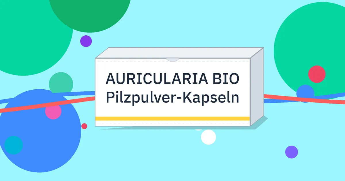 Symbolbild: Packung mit der Aufschrift AURICULARIA BIO Pilzpulver-Kapseln (PZN 19710879) – Verfügbarkeit und Bezug in Apotheken in Frankfurt am Main