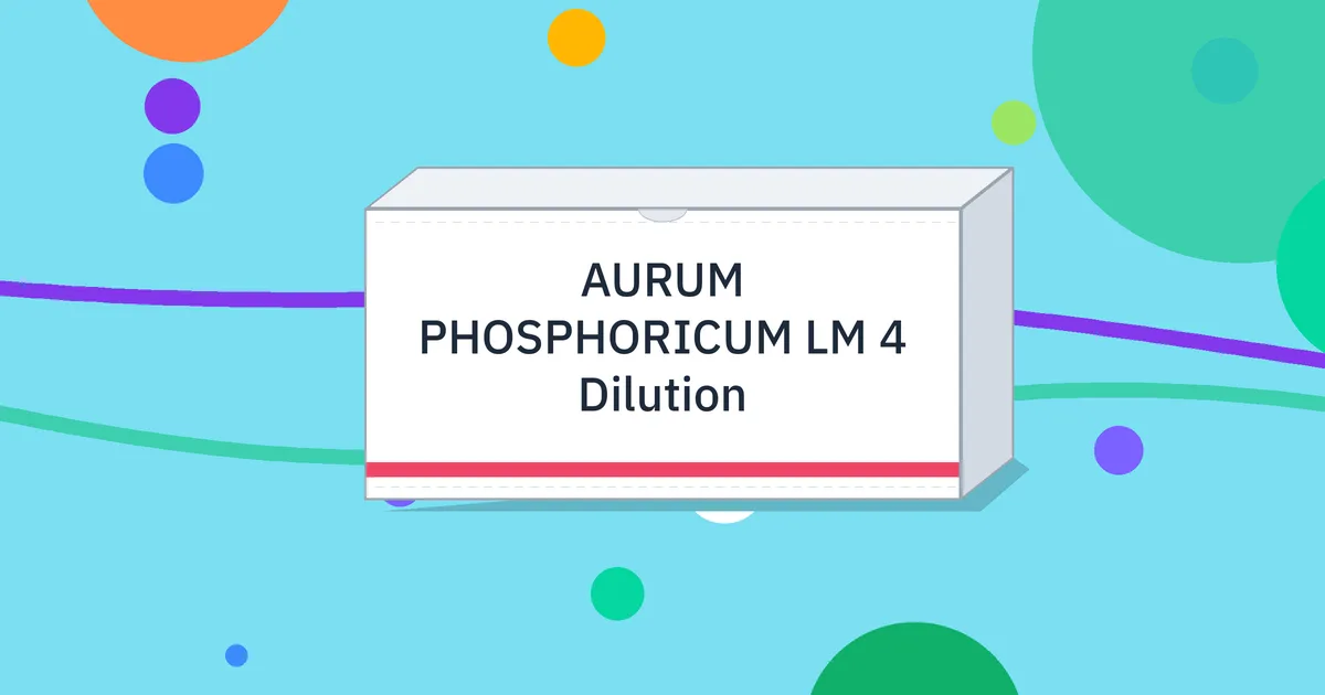 Symbolbild: Packung mit der Aufschrift AURUM PHOSPHORICUM LM 4 Dilution (PZN 13754864) – Verfügbarkeit und Bezug in Apotheken in Frankfurt am Main
