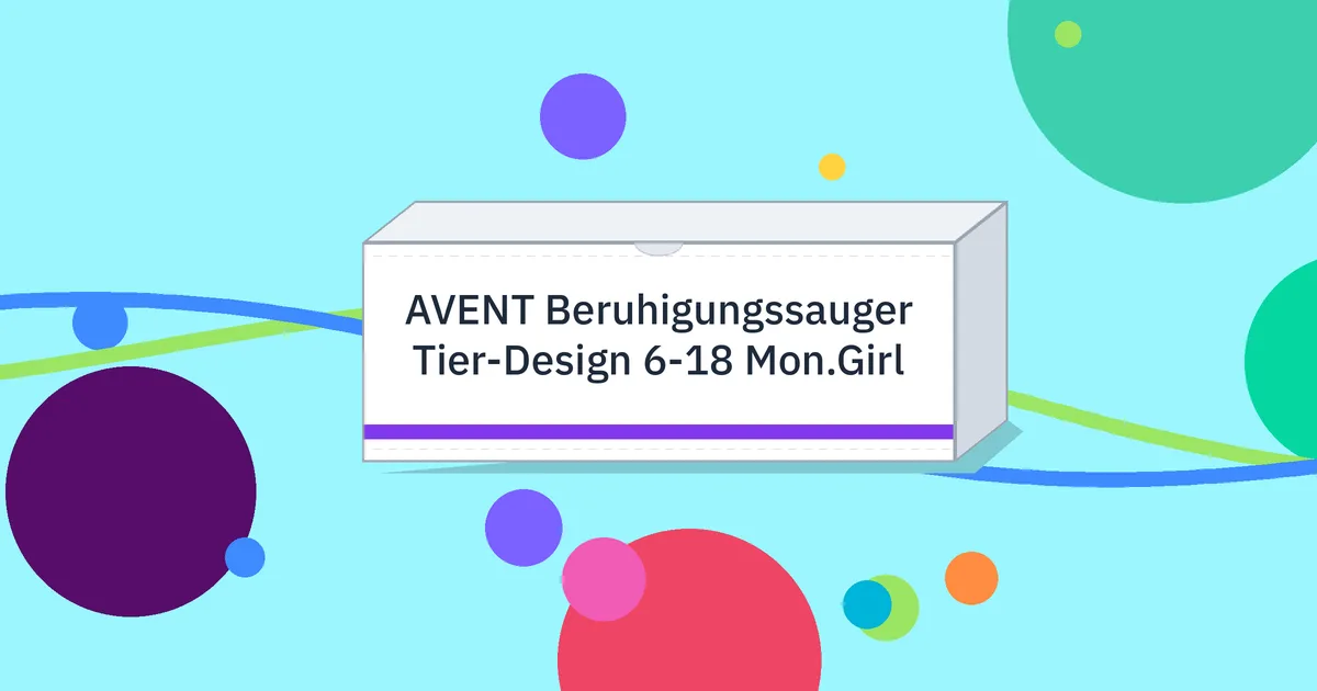 Symbolbild: Packung mit der Aufschrift AVENT Beruhigungssauger Tier-Design 6-18 Mon.Girl (PZN 11380885) – Verfügbarkeit und Bezug in Apotheken in Frankfurt am Main