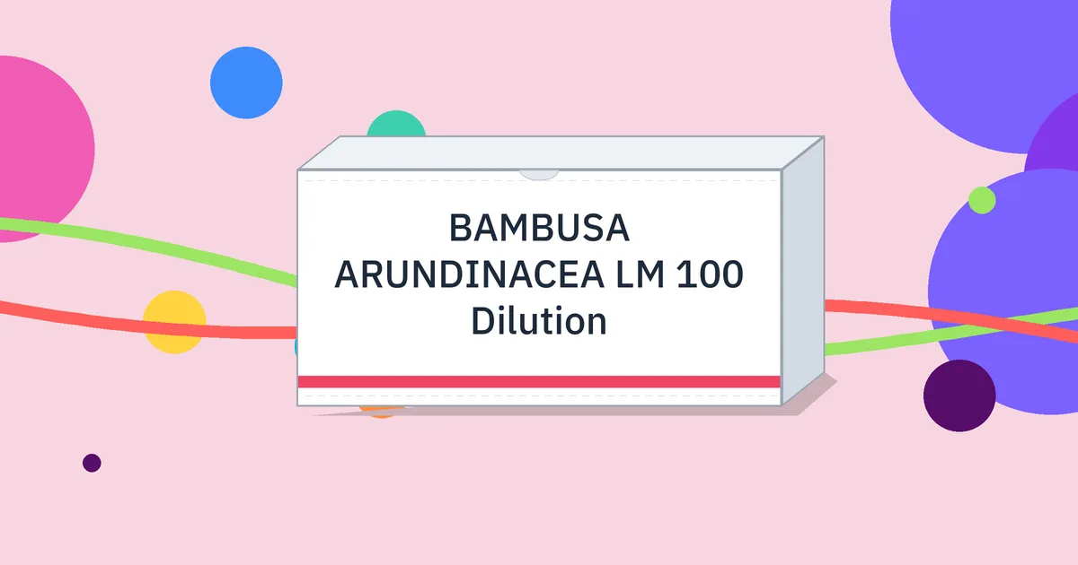 Symbolbild: Packung mit der Aufschrift BAMBUSA ARUNDINACEA LM 100 Dilution (PZN 12787904) – Verfügbarkeit und Bezug in Apotheken in Frankfurt am Main