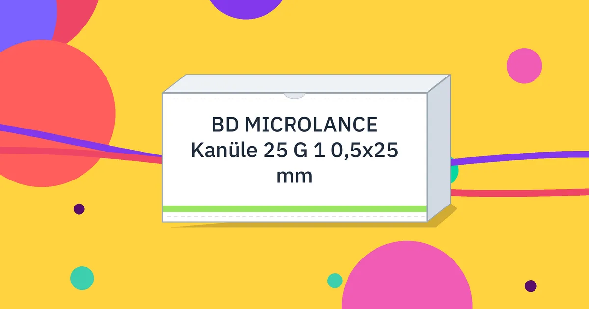 Symbolbild: Packung mit der Aufschrift BD MICROLANCE Kanüle 25 G 1 0,5x25 mm (PZN 00697455) – Verfügbarkeit und Bezug in Apotheken in Frankfurt am Main