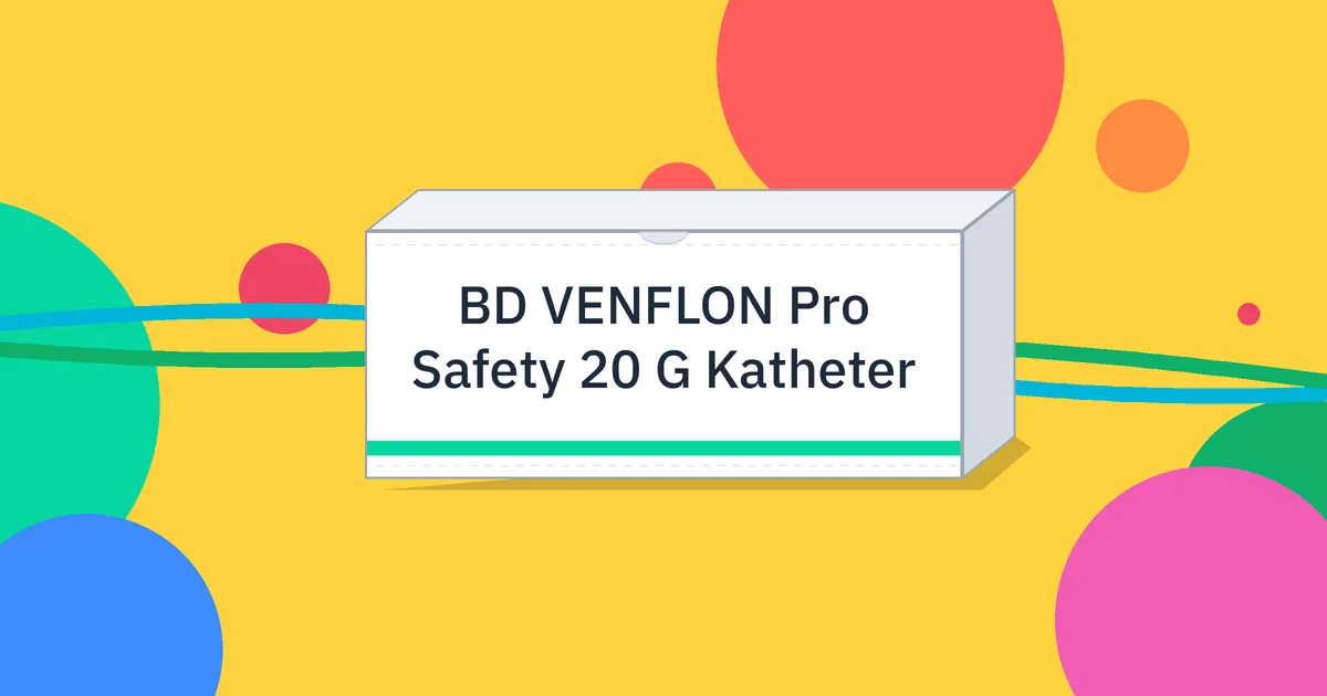 Symbolbild: Packung mit der Aufschrift BD VENFLON Pro Safety 20 G Katheter (PZN 07558797) – Verfügbarkeit und Bezug in Apotheken in Frankfurt am Main