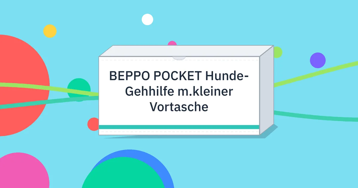 Symbolbild: Packung mit der Aufschrift BEPPO POCKET Hunde-Gehhilfe m.kleiner Vortasche (PZN 18221776) – Verfügbarkeit und Bezug in Apotheken in Frankfurt am Main
