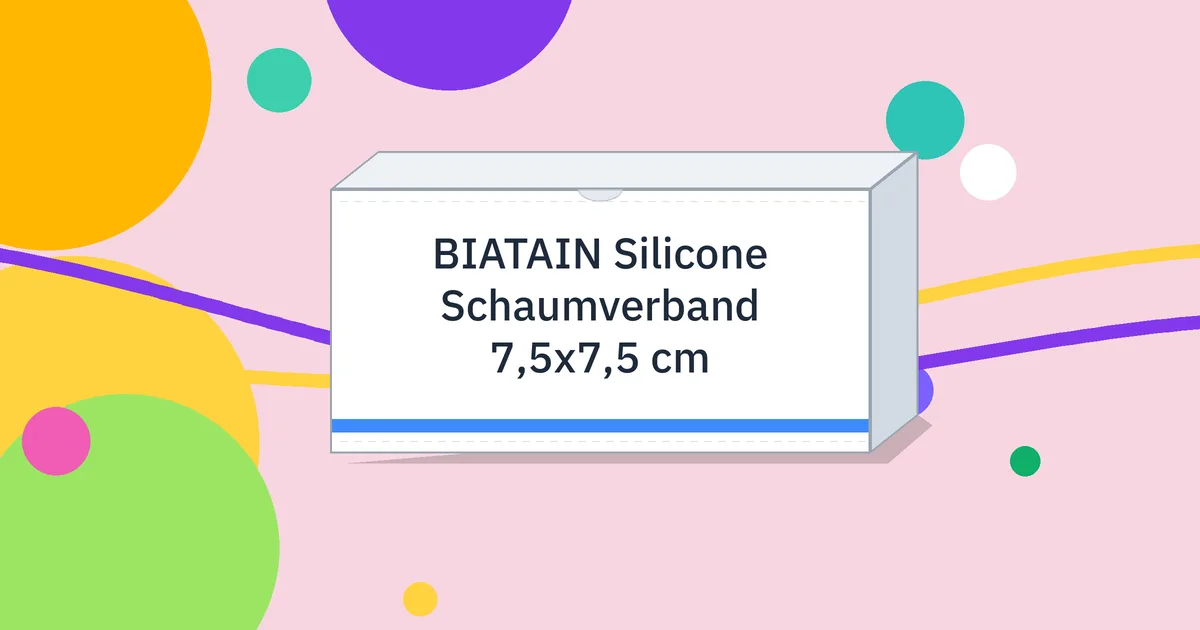 Symbolbild: Packung mit der Aufschrift BIATAIN Silicone Schaumverband 7,5x7,5 cm (PZN 20371862) – Verfügbarkeit und Bezug in Apotheken in Frankfurt am Main