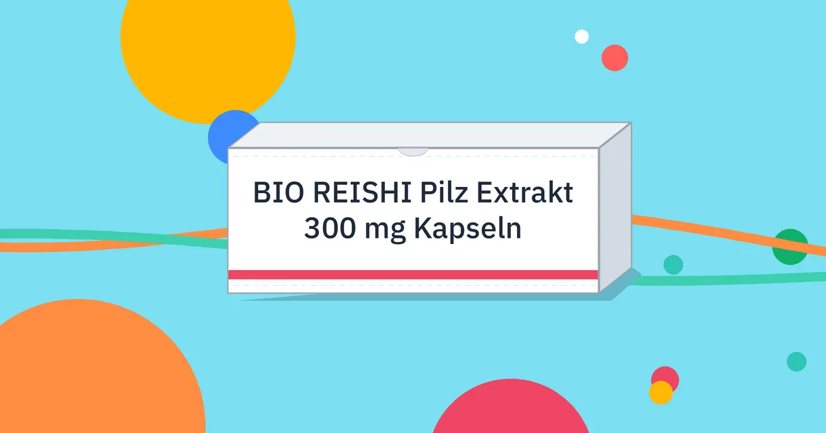 Symbolbild: Packung mit der Aufschrift BIO REISHI Pilz Extrakt 300 mg Kapseln (PZN 10008988) – Verfügbarkeit und Bezug in Apotheken in Frankfurt am Main