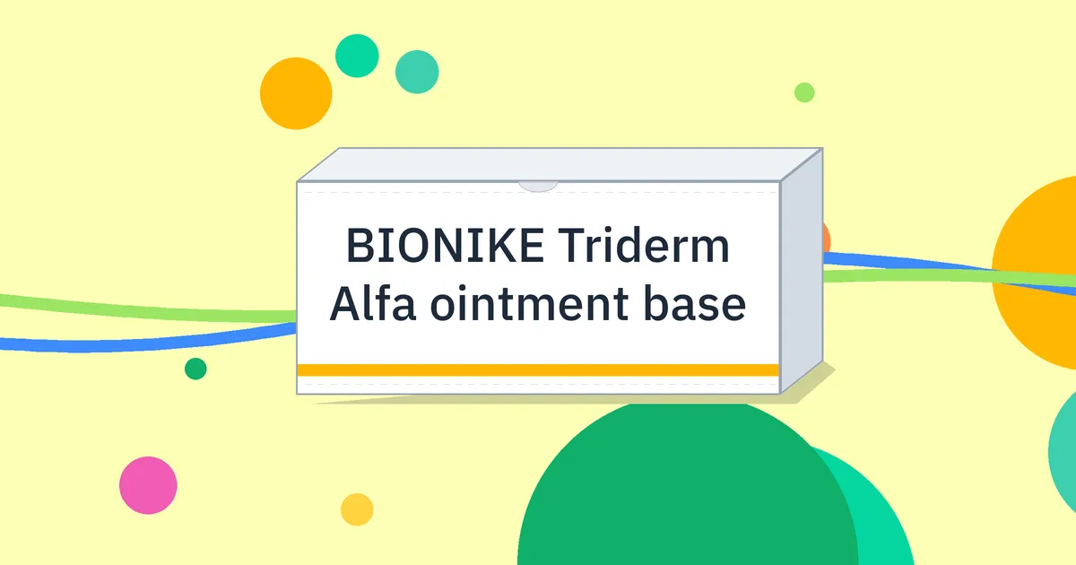 Symbolbild: Packung mit der Aufschrift BIONIKE Triderm Alfa ointment base (PZN 12534592) – Verfügbarkeit und Bezug in Apotheken in Frankfurt am Main