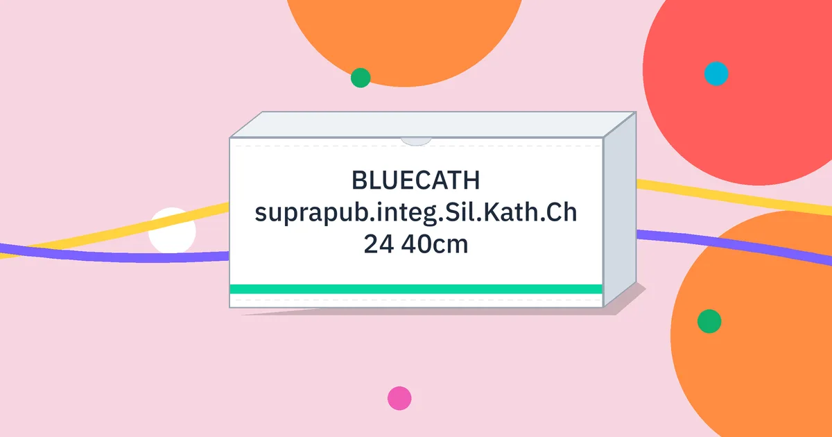 Symbolbild: Packung mit der Aufschrift BLUECATH suprapub.integ.Sil.Kath.Ch 24 40cm (PZN 11851132) – Verfügbarkeit und Bezug in Apotheken in Frankfurt am Main