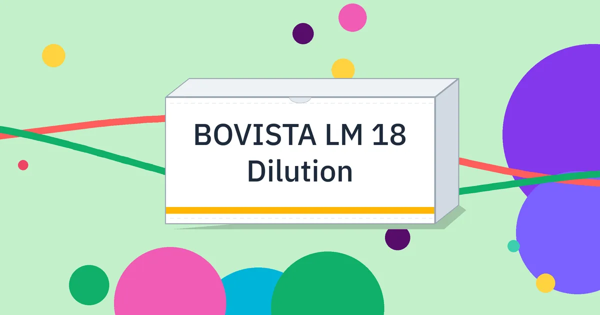 Symbolbild: Packung mit der Aufschrift BOVISTA LM 18 Dilution (PZN 13394087) – Verfügbarkeit und Bezug in Apotheken in Frankfurt am Main