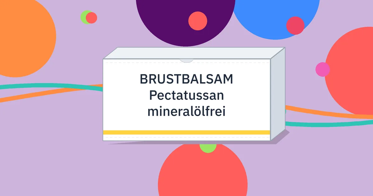 Symbolbild: Packung mit der Aufschrift BRUSTBALSAM Pectatussan mineralölfrei (PZN 16225586) – Verfügbarkeit und Bezug in Apotheken in Frankfurt am Main