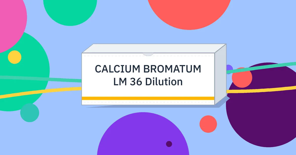 Symbolbild: Packung mit der Aufschrift CALCIUM BROMATUM LM 36 Dilution (PZN 13408085) – Verfügbarkeit und Bezug in Apotheken in Frankfurt am Main