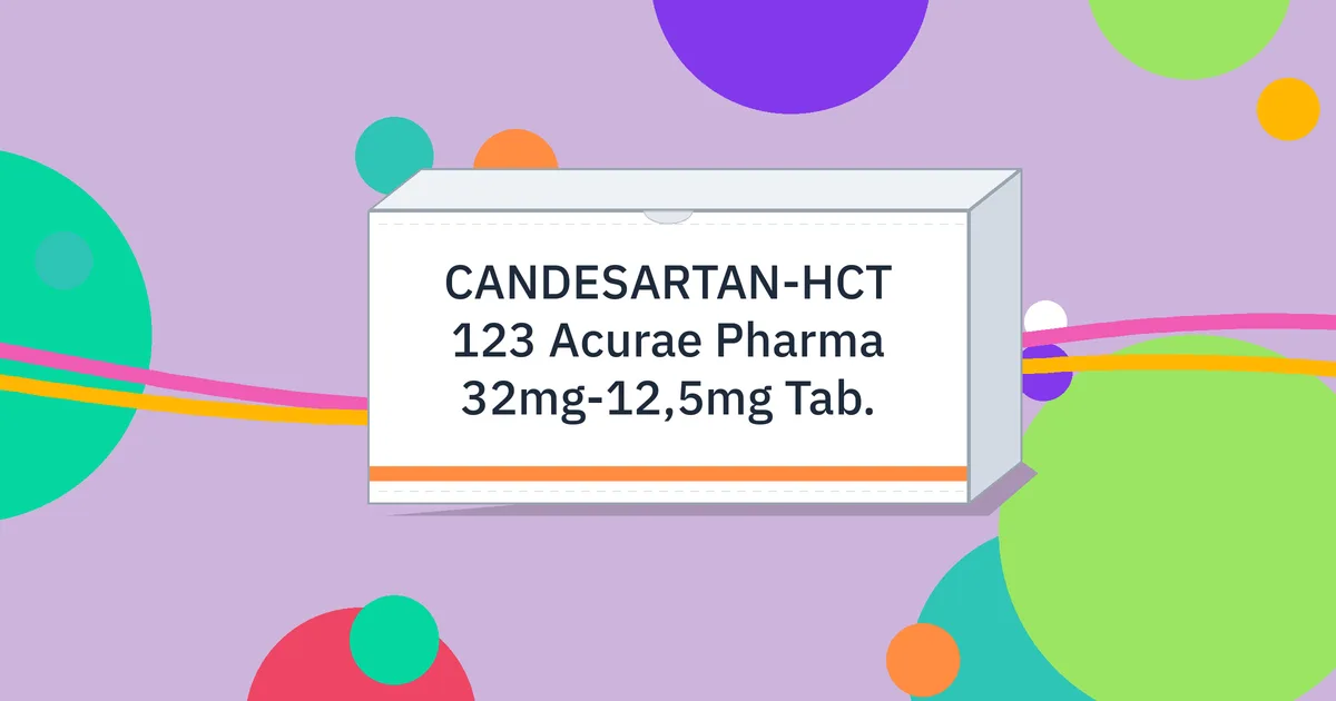 Symbolbild: Packung mit der Aufschrift CANDESARTAN-HCT 123 Acurae Pharma 32mg-12,5mg Tab. (PZN 19266545) – Verfügbarkeit und Bezug in Apotheken in Frankfurt am Main