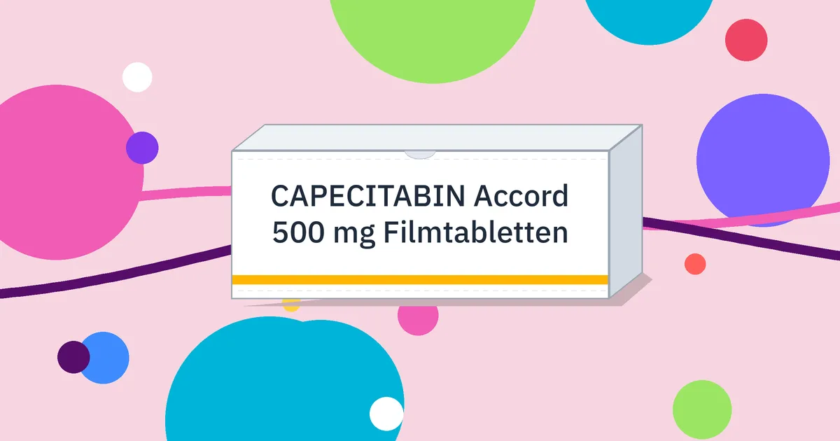 Symbolbild: Packung mit der Aufschrift CAPECITABIN Accord 500 mg Filmtabletten (PZN 19473735) – Verfügbarkeit und Bezug in Apotheken in Frankfurt am Main