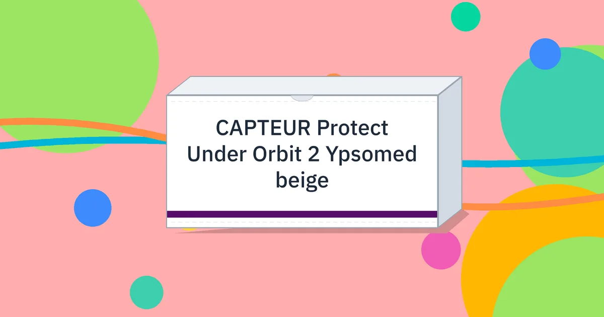 Symbolbild: Packung mit der Aufschrift CAPTEUR Protect Under Orbit 2 Ypsomed beige (PZN 20204070) – Verfügbarkeit und Bezug in Apotheken in Frankfurt am Main