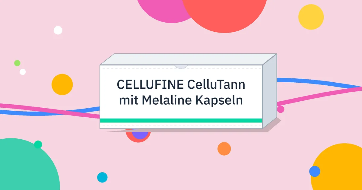 Symbolbild: Packung mit der Aufschrift CELLUFINE CelluTann mit Melaline Kapseln (PZN 19427793) – Verfügbarkeit und Bezug in Apotheken in Frankfurt am Main