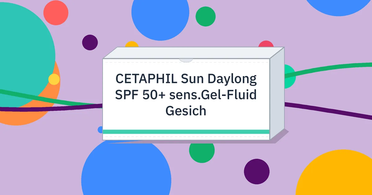 Symbolbild: Packung mit der Aufschrift CETAPHIL Sun Daylong SPF 50+ sens.Gel-Fluid Gesich (PZN 14237272) – Verfügbarkeit und Bezug in Apotheken in Frankfurt am Main