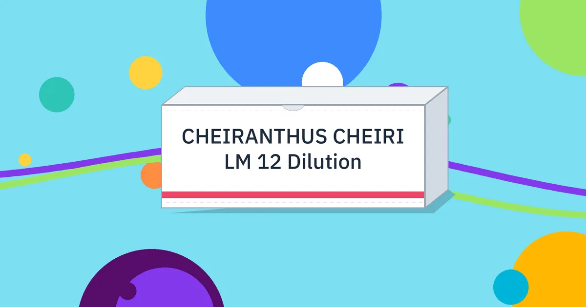 Symbolbild: Packung mit der Aufschrift CHEIRANTHUS CHEIRI LM 12 Dilution (PZN 13439418) – Verfügbarkeit und Bezug in Apotheken in Frankfurt am Main