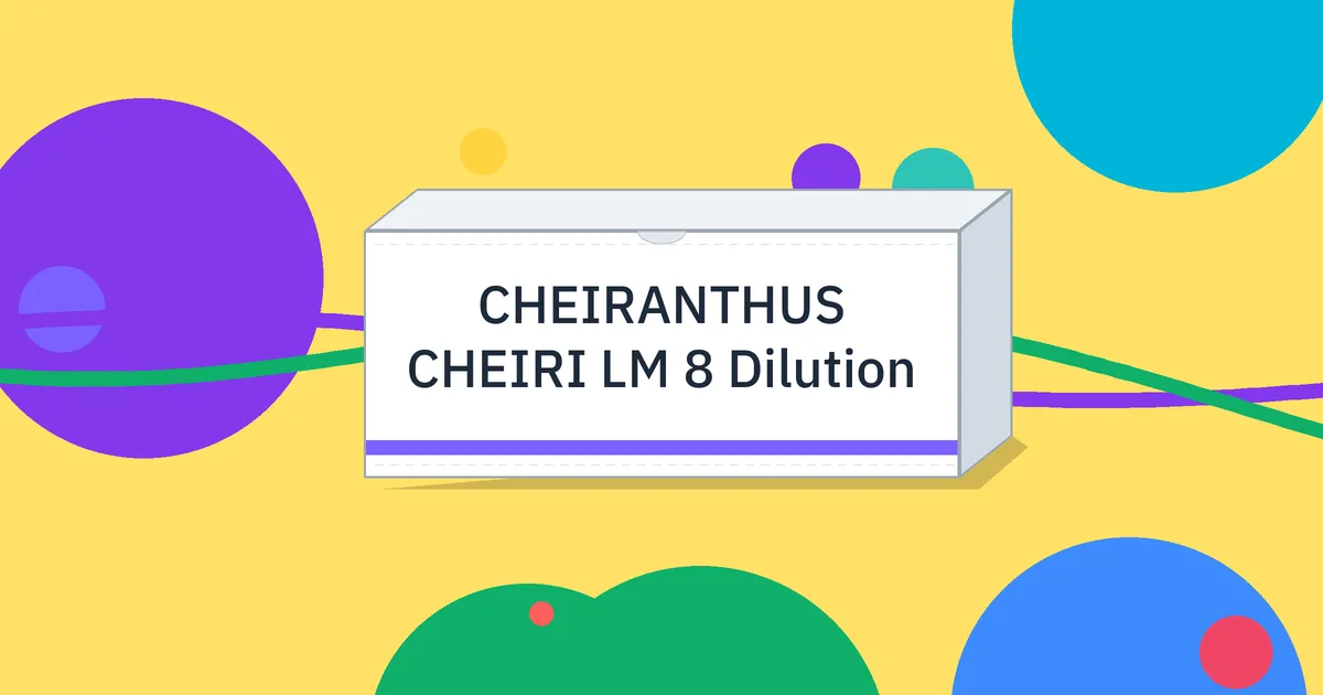 Symbolbild: Packung mit der Aufschrift CHEIRANTHUS CHEIRI LM 8 Dilution (PZN 13439370) – Verfügbarkeit und Bezug in Apotheken in Frankfurt am Main