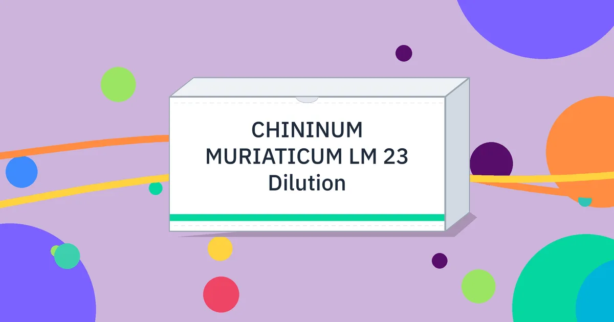 Symbolbild: Packung mit der Aufschrift CHININUM MURIATICUM LM 23 Dilution (PZN 12815285) – Verfügbarkeit und Bezug in Apotheken in Frankfurt am Main