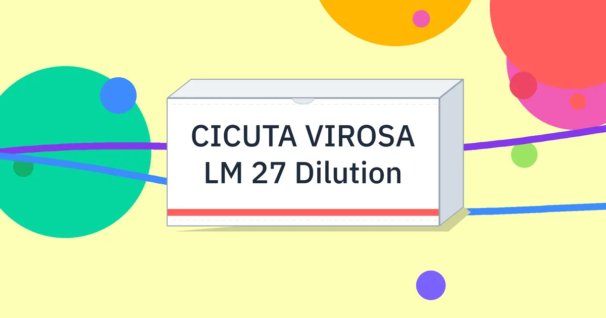 Symbolbild: Packung mit der Aufschrift CICUTA VIROSA LM 27 Dilution (PZN 12818869) – Verfügbarkeit und Bezug in Apotheken in Frankfurt am Main