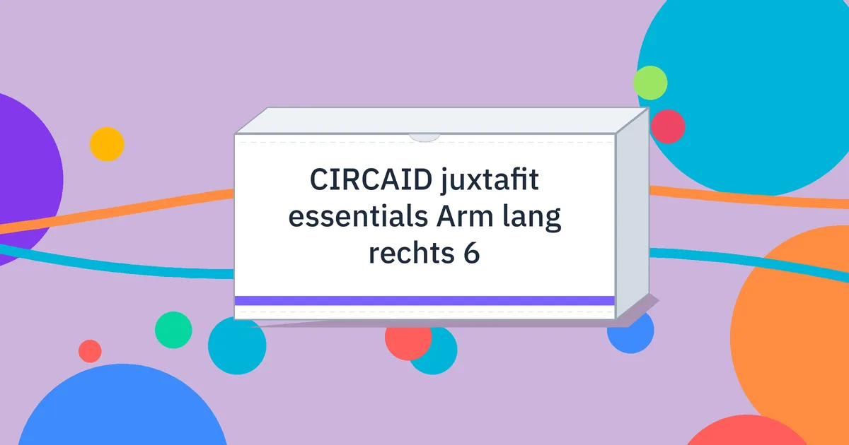 Symbolbild: Packung mit der Aufschrift CIRCAID juxtafit essentials Arm lang rechts 6 (PZN 17939514) – Verfügbarkeit und Bezug in Apotheken in Frankfurt am Main