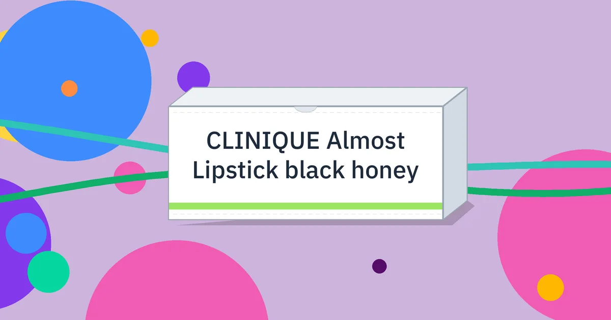 Symbolbild: Packung mit der Aufschrift CLINIQUE Almost Lipstick black honey (PZN 19633392) – Verfügbarkeit und Bezug in Apotheken in Frankfurt am Main