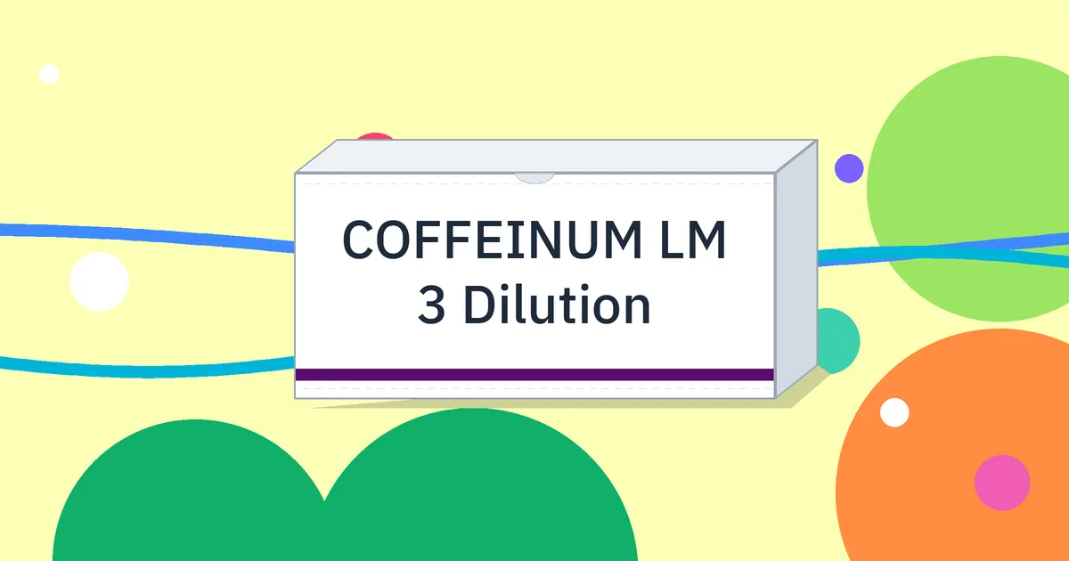 Symbolbild: Packung mit der Aufschrift COFFEINUM LM 3 Dilution (PZN 12831640) – Verfügbarkeit und Bezug in Apotheken in Frankfurt am Main