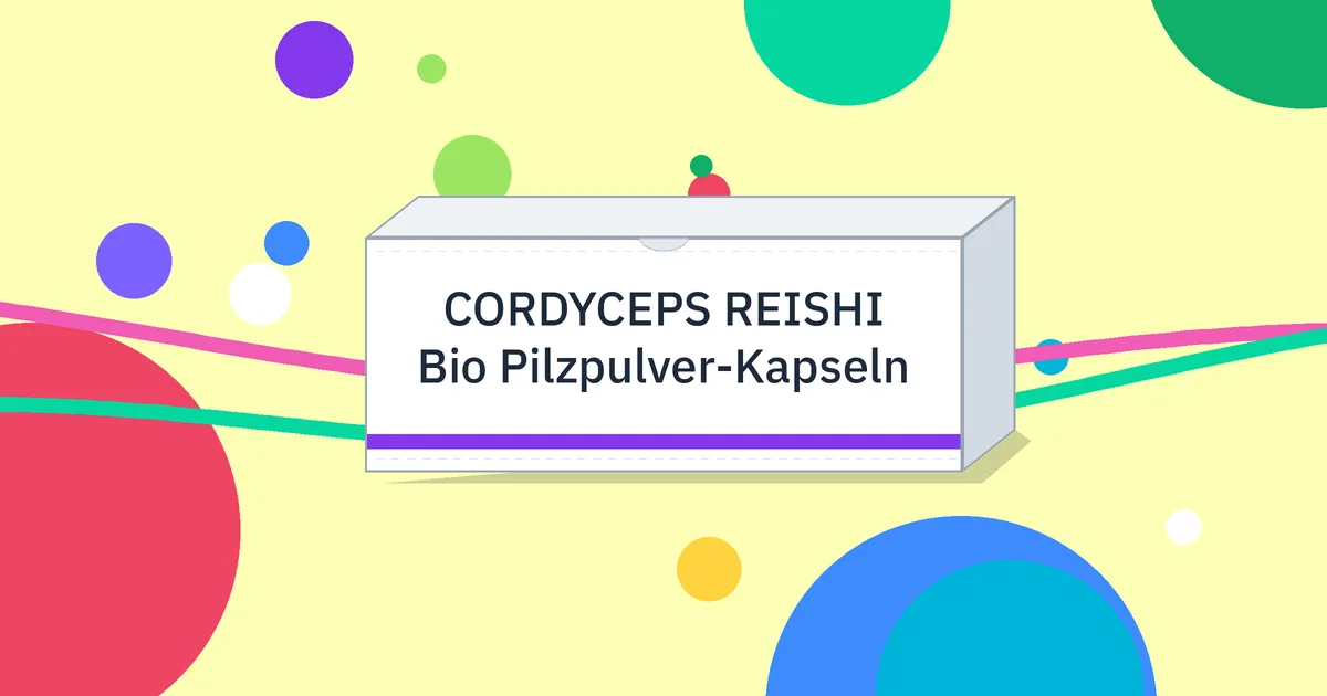 Symbolbild: Packung mit der Aufschrift CORDYCEPS REISHI Bio Pilzpulver-Kapseln (PZN 19710187) – Verfügbarkeit und Bezug in Apotheken in Frankfurt am Main