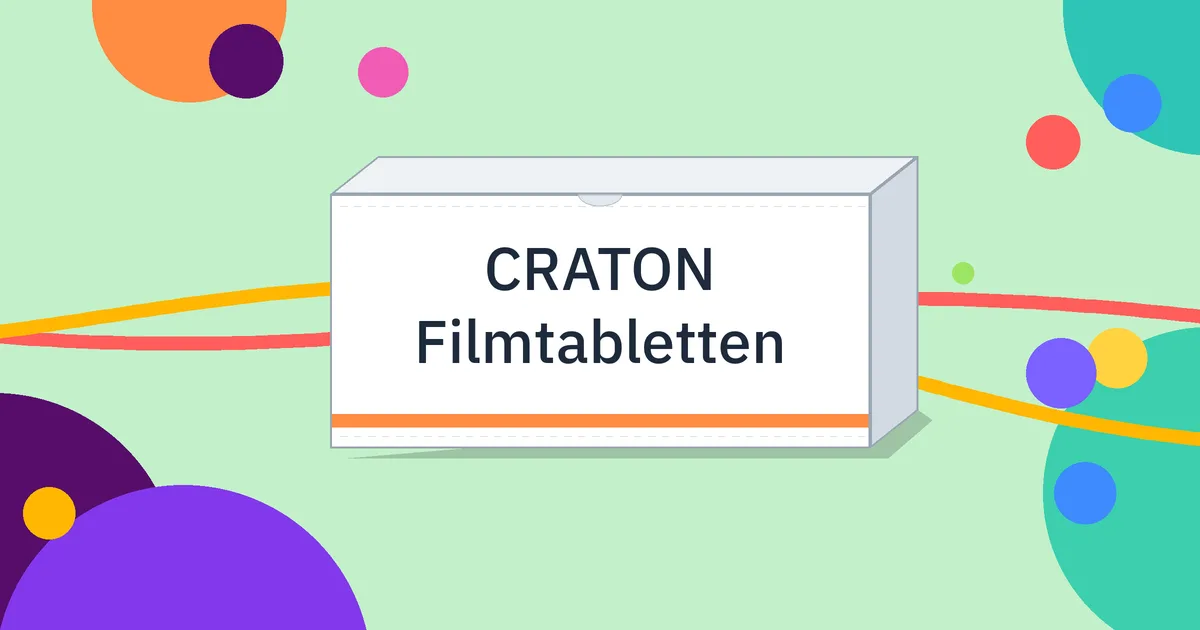 Symbolbild: Packung mit der Aufschrift CRATON Filmtabletten (PZN 00244162) – Verfügbarkeit und Bezug in Apotheken in Frankfurt am Main