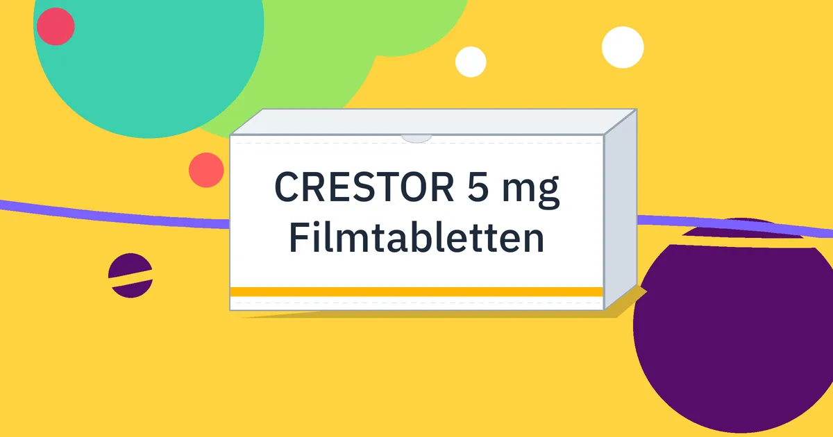 Symbolbild: Packung mit der Aufschrift CRESTOR 5 mg Filmtabletten (PZN 06149619) – Verfügbarkeit und Bezug in Apotheken in Frankfurt am Main