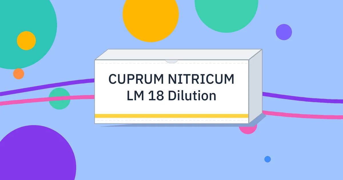 Symbolbild: Packung mit der Aufschrift CUPRUM NITRICUM LM 18 Dilution (PZN 12838659) – Verfügbarkeit und Bezug in Apotheken in Frankfurt am Main