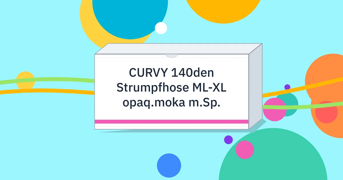 Symbolbild: Packung mit der Aufschrift CURVY 140den Strumpfhose ML-XL opaq.moka m.Sp. (PZN 16354125) – Verfügbarkeit und Bezug in Apotheken in Frankfurt am Main