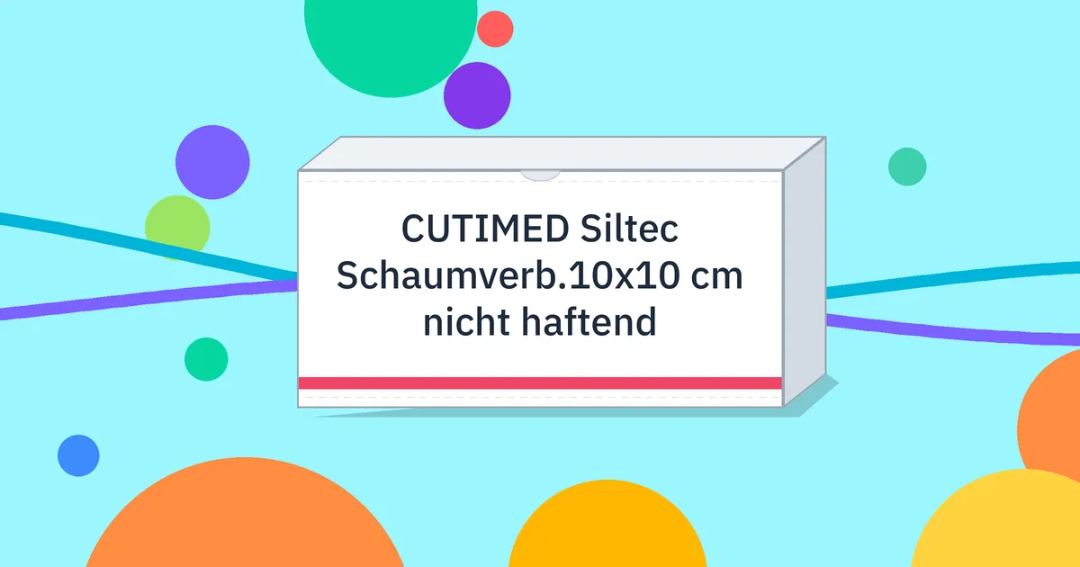 Symbolbild: Packung mit der Aufschrift CUTIMED Siltec Schaumverb.10x10 cm nicht haftend (PZN 11550927) – Verfügbarkeit und Bezug in Apotheken in Frankfurt am Main