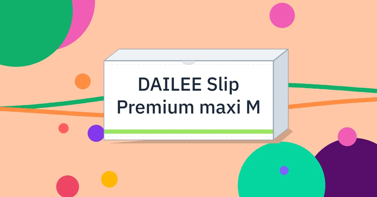 Symbolbild: Packung mit der Aufschrift DAILEE Slip Premium maxi M (PZN 11807266) – Verfügbarkeit und Bezug in Apotheken in Frankfurt am Main