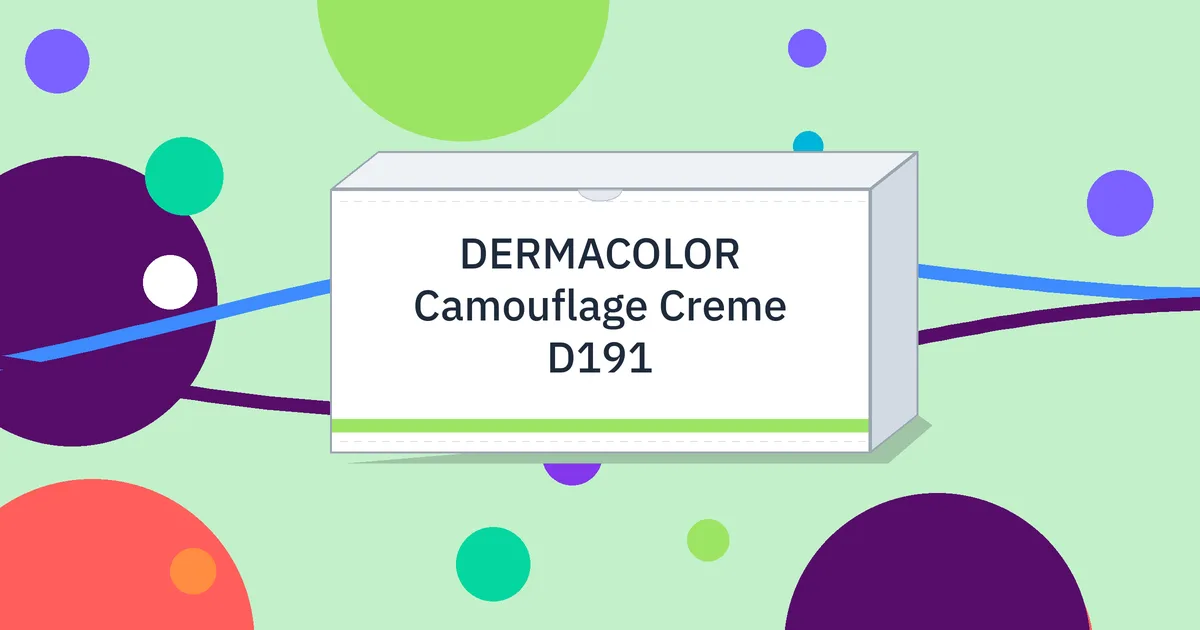Symbolbild: Packung mit der Aufschrift DERMACOLOR Camouflage Creme D191 (PZN 15819295) – Verfügbarkeit und Bezug in Apotheken in Frankfurt am Main