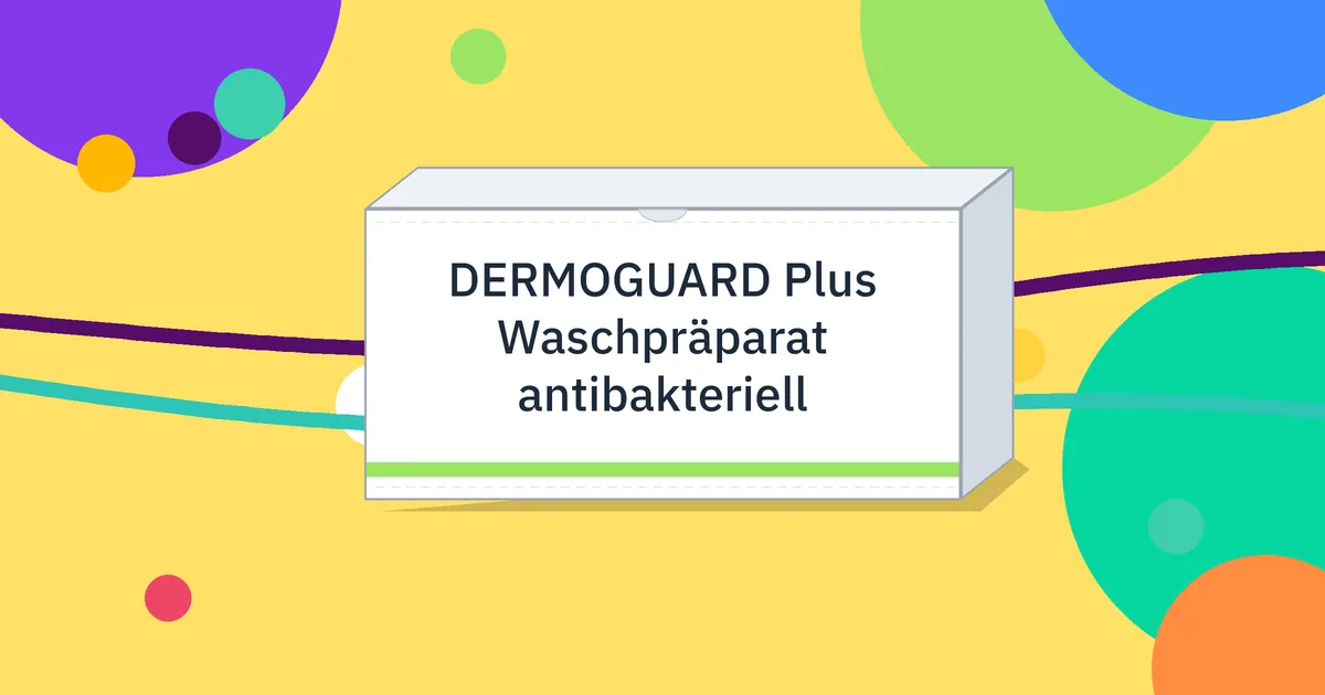 Symbolbild: Packung mit der Aufschrift DERMOGUARD Plus Waschpräparat antibakteriell (PZN 16749869) – Verfügbarkeit und Bezug in Apotheken in Frankfurt am Main