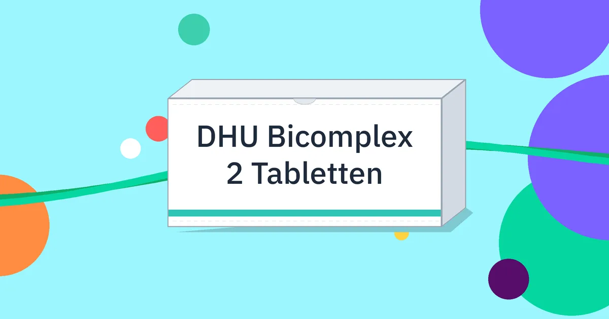 Symbolbild: Packung mit der Aufschrift DHU Bicomplex 2 Tabletten (PZN 16742927) – Verfügbarkeit und Bezug in Apotheken in Frankfurt am Main