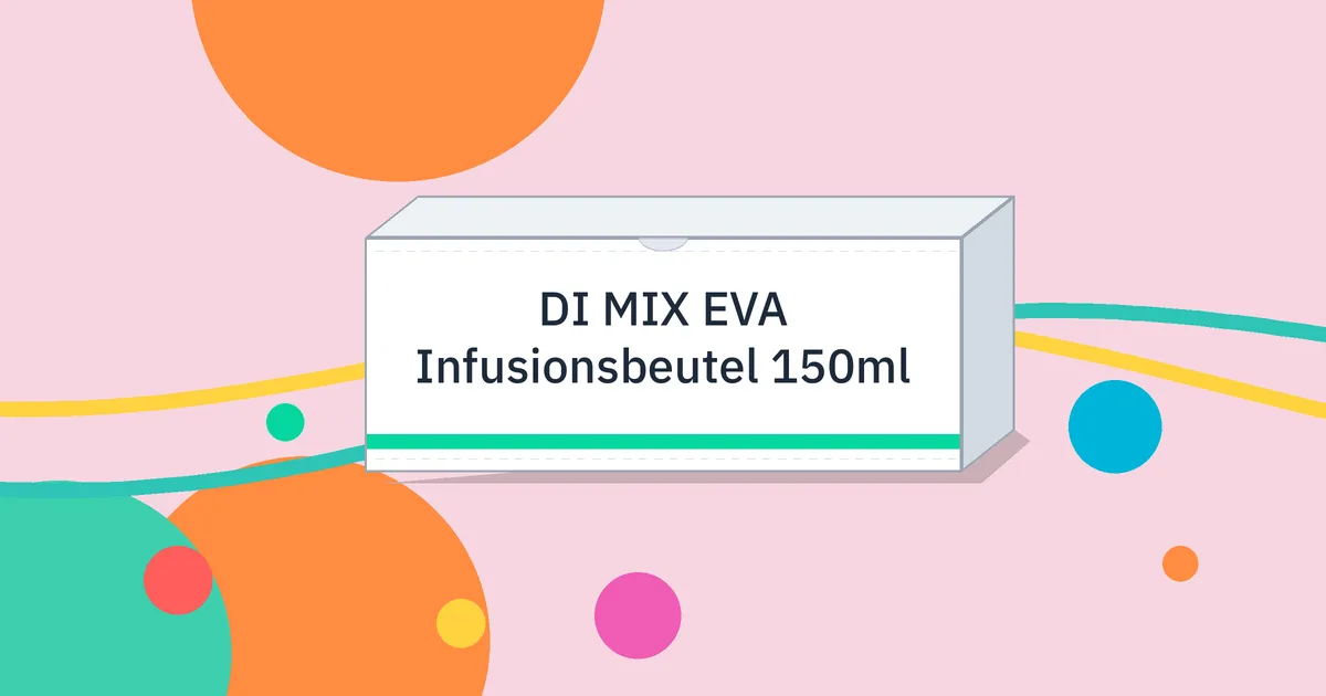 Symbolbild: Packung mit der Aufschrift DI MIX EVA Infusionsbeutel 150ml (PZN 01956574) – Verfügbarkeit und Bezug in Apotheken in Frankfurt am Main