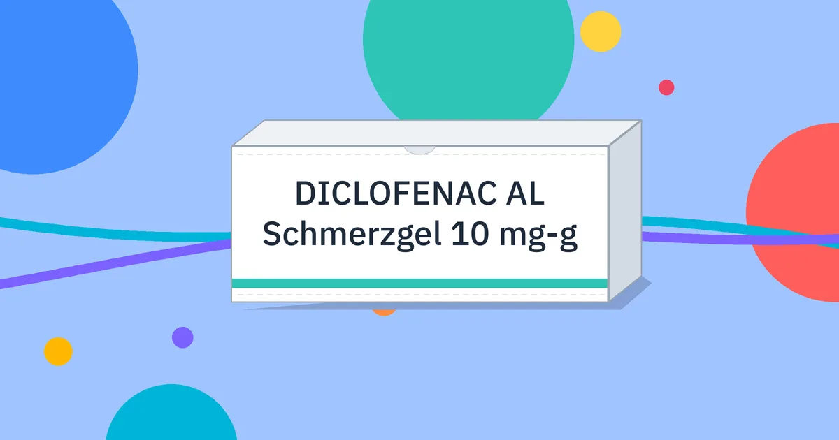 Symbolbild: Packung mit der Aufschrift DICLOFENAC AL Schmerzgel 10 mg-g (PZN 16786333) – Verfügbarkeit und Bezug in Apotheken in Frankfurt am Main