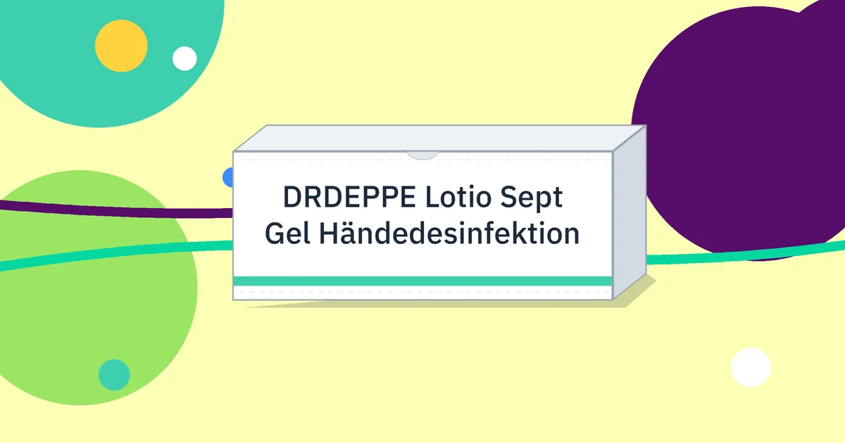 Symbolbild: Packung mit der Aufschrift DRDEPPE Lotio Sept Gel Händedesinfektion (PZN 18311640) – Verfügbarkeit und Bezug in Apotheken in Frankfurt am Main