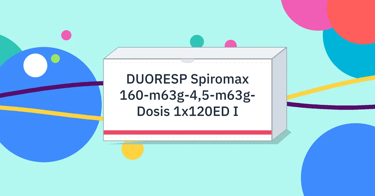 Symbolbild: Packung mit der Aufschrift DUORESP Spiromax 160-m63g-4,5-m63g-Dosis 1x120ED I (PZN 11183848) – Verfügbarkeit und Bezug in Apotheken in Frankfurt am Main