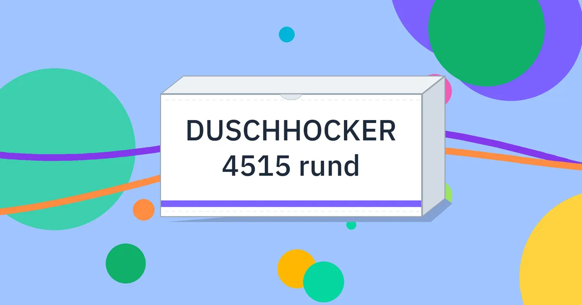 Symbolbild: Packung mit der Aufschrift DUSCHHOCKER 4515 rund (PZN 07363214) – Verfügbarkeit und Bezug in Apotheken in Frankfurt am Main