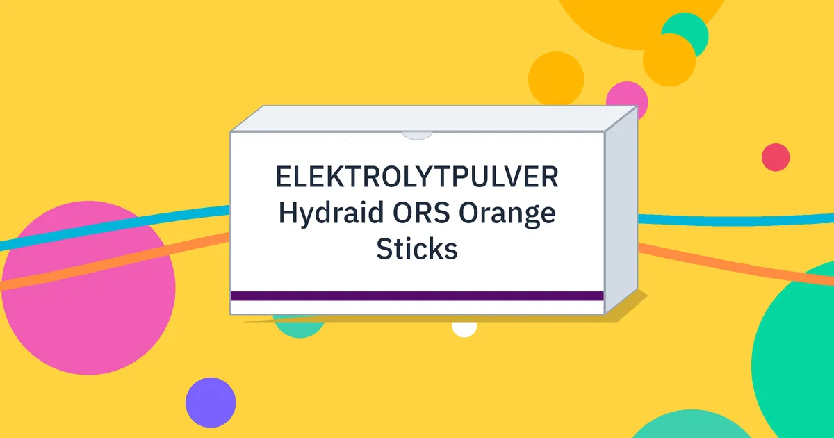 Symbolbild: Packung mit der Aufschrift ELEKTROLYTPULVER Hydraid ORS Orange Sticks (PZN 19798130) – Verfügbarkeit und Bezug in Apotheken in Frankfurt am Main