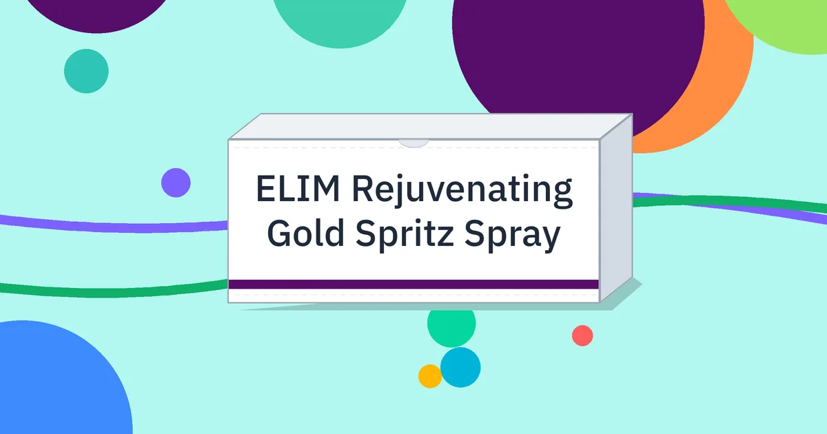 Symbolbild: Packung mit der Aufschrift ELIM Rejuvenating Gold Spritz Spray (PZN 15197557) – Verfügbarkeit und Bezug in Apotheken in Frankfurt am Main