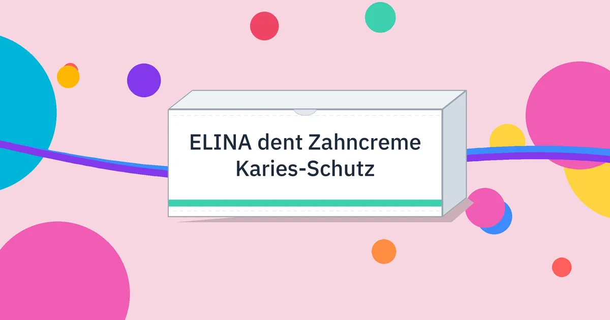 Symbolbild: Packung mit der Aufschrift ELINA dent Zahncreme Karies-Schutz (PZN 11061074) – Verfügbarkeit und Bezug in Apotheken in Frankfurt am Main