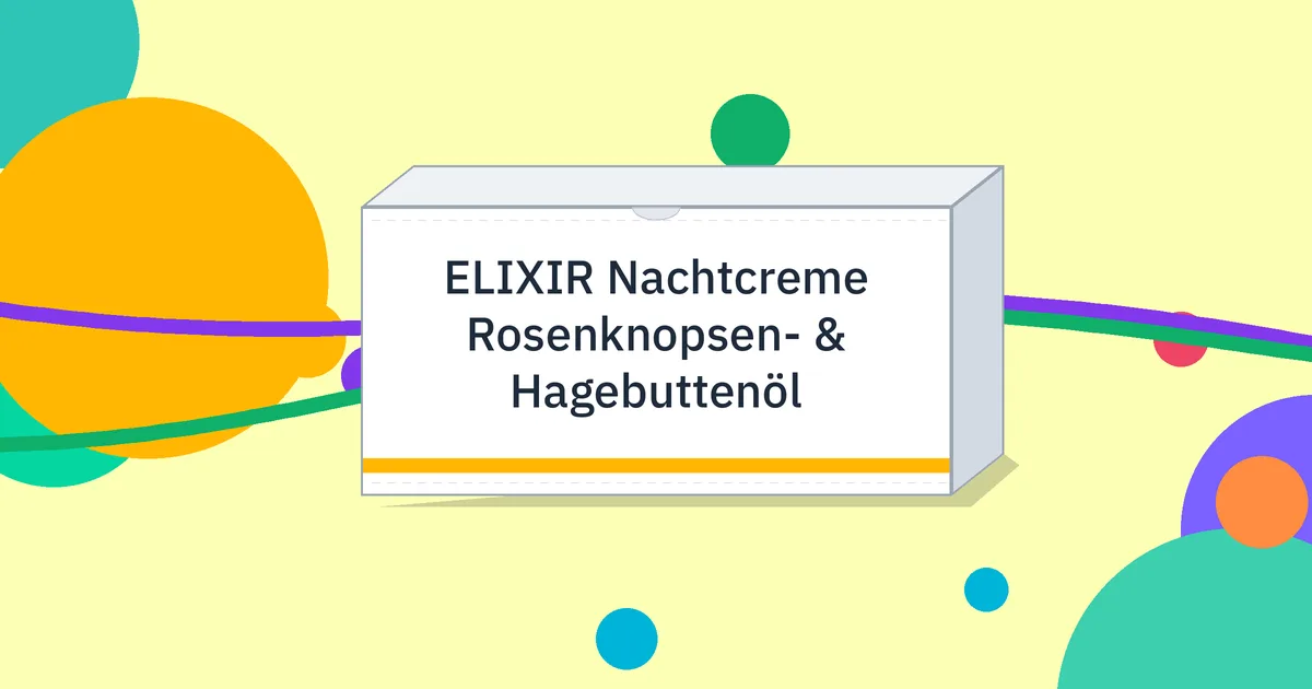 Symbolbild: Packung mit der Aufschrift ELIXIR Nachtcreme Rosenknopsen- & Hagebuttenöl (PZN 20384126) – Verfügbarkeit und Bezug in Apotheken in Frankfurt am Main