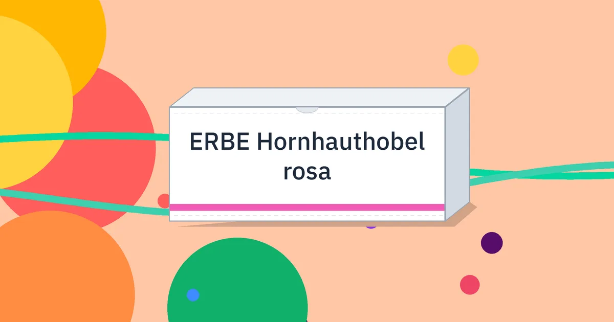 Symbolbild: Packung mit der Aufschrift ERBE Hornhauthobel rosa (PZN 15887322) – Verfügbarkeit und Bezug in Apotheken in Frankfurt am Main