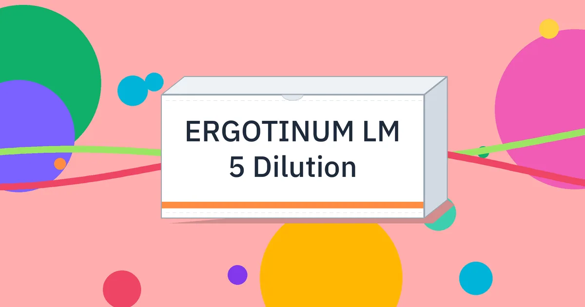 Symbolbild: Packung mit der Aufschrift ERGOTINUM LM 5 Dilution (PZN 13477123) – Verfügbarkeit und Bezug in Apotheken in Frankfurt am Main