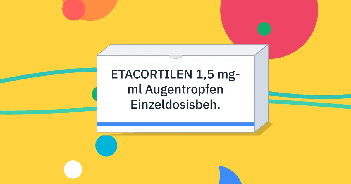 Symbolbild: Packung mit der Aufschrift ETACORTILEN 1,5 mg-ml Augentropfen Einzeldosisbeh. (PZN 18849925) – Verfügbarkeit und Bezug in Apotheken in Frankfurt am Main
