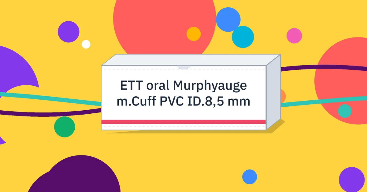 Symbolbild: Packung mit der Aufschrift ETT oral Murphyauge m.Cuff PVC ID.8,5 mm (PZN 19121166) – Verfügbarkeit und Bezug in Apotheken in Frankfurt am Main